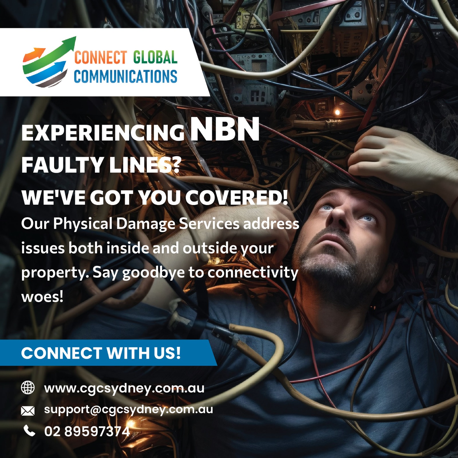 Professional Telecom Infrastructure Damage Services in Sydney | CGC Sydney